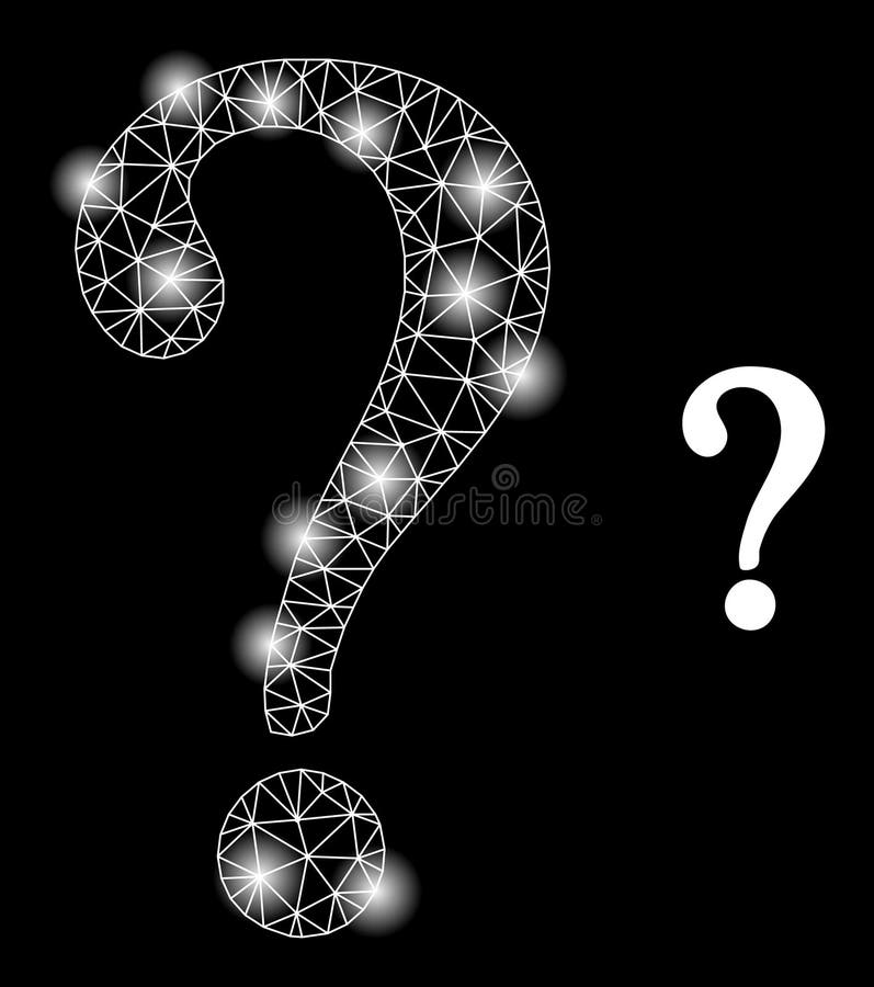 Bright Web Network Unknown Icon with Glare Spots Stock Vector ...