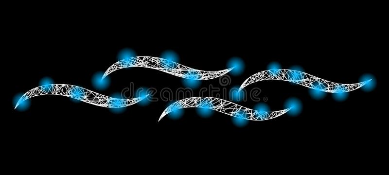 Bright Web Network Water Surface with Lightspots Stock Vector ...