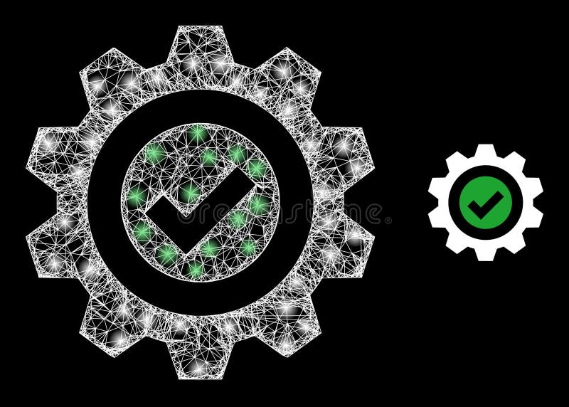 Bright Web True Gear with Bright Lightspots Stock Vector - Illustration ...