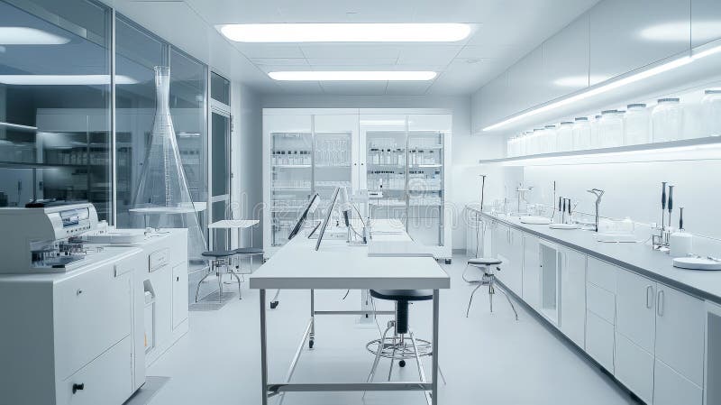 Testosterone Lab Analysis: Bright and Clean Workspace. Generative AI ...