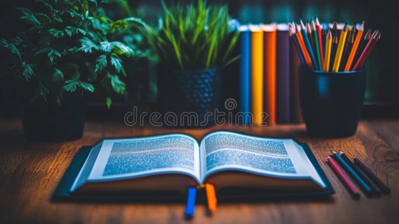 A Bright and Well-organized Office Workspace with a Table Containing ...