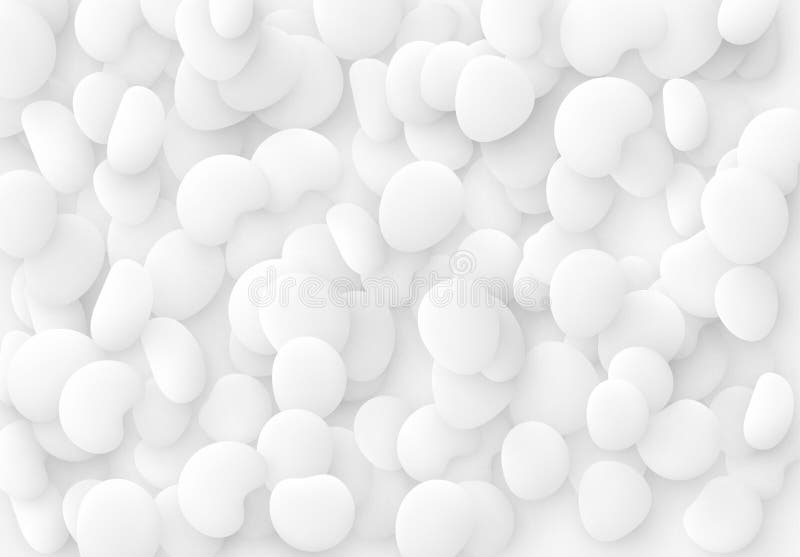 Bright White Background. Design Elements of the Liquid Rounded Plastic ...