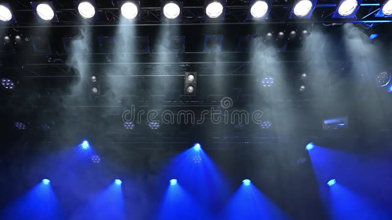 Bright White Spotlights Rays of Professional Lighting Equipment ...
