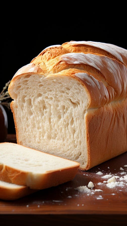 Bright White Bread Contrasting with a Pure White Setting Stock ...