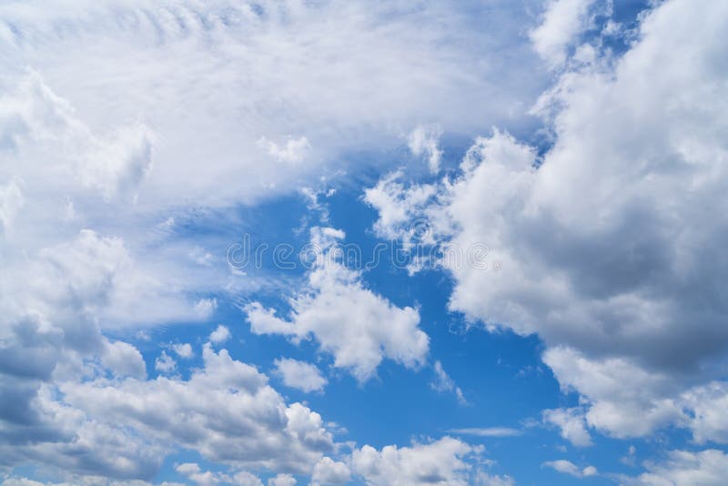 Bright White Clouds in the Blue Sky Stock Image - Image of sunny, idyll ...