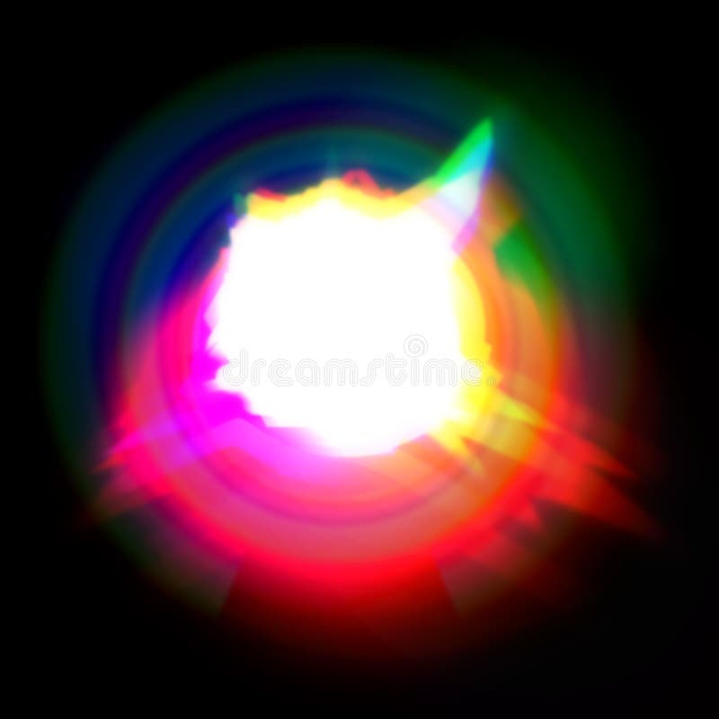 Bright White Flash or Explosion with Colored Edges with Space for ...