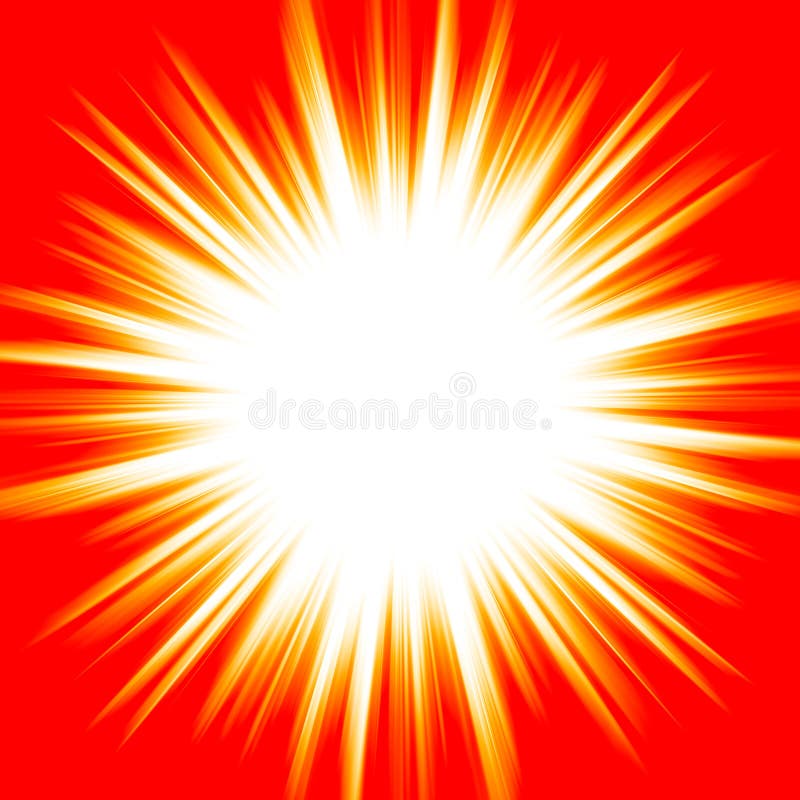 Bright White Flash on a Orange Background. Stock Illustration ...