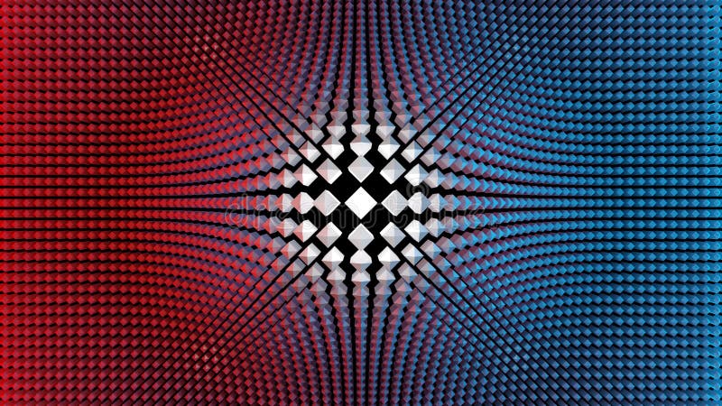 Bright White Geometrical Shape at the Center of a Blue and Red Pattern ...