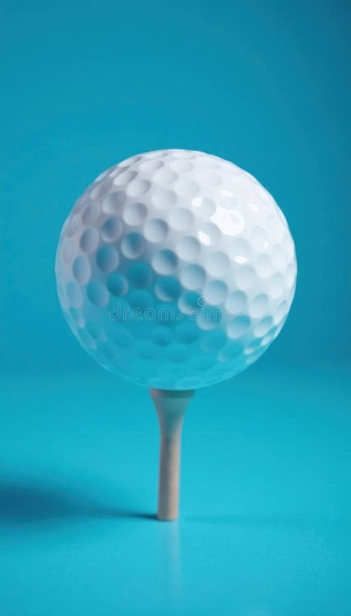 Bright White Golf Ball, Vibrant Blue Backdrop, Hole, Recreation, White ...