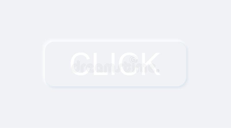Bright White Gradient Button with the Inscription Click Here Icon ...