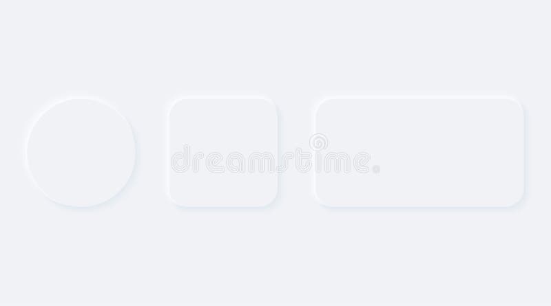 Bright White Gradient Buttons. Internet Symbols Isolated on a ...
