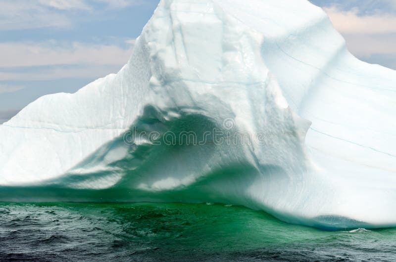 White Iceberg on Deep Blue Background. Environment Concept. Winter ...