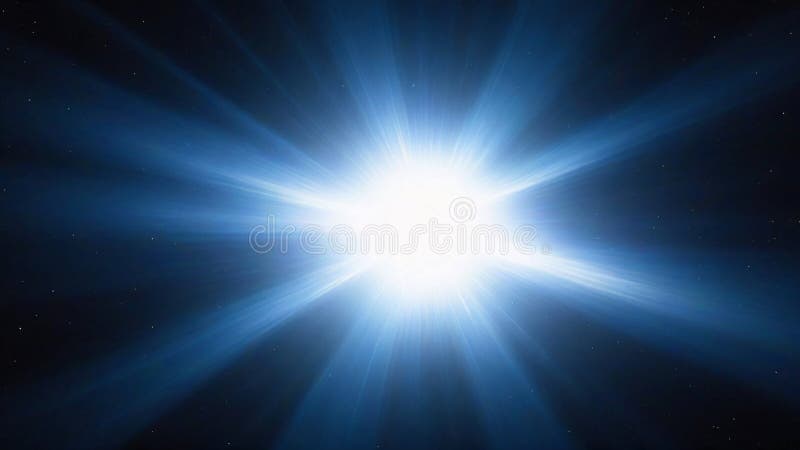 A Bright White Light Bursts from the Center of the Image, Radiating ...