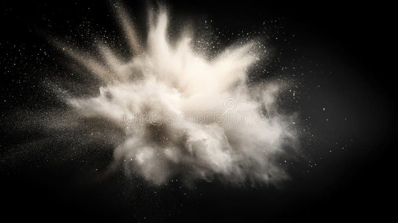Bright White Light Explosion with Sparkling Particles on Transparent ...