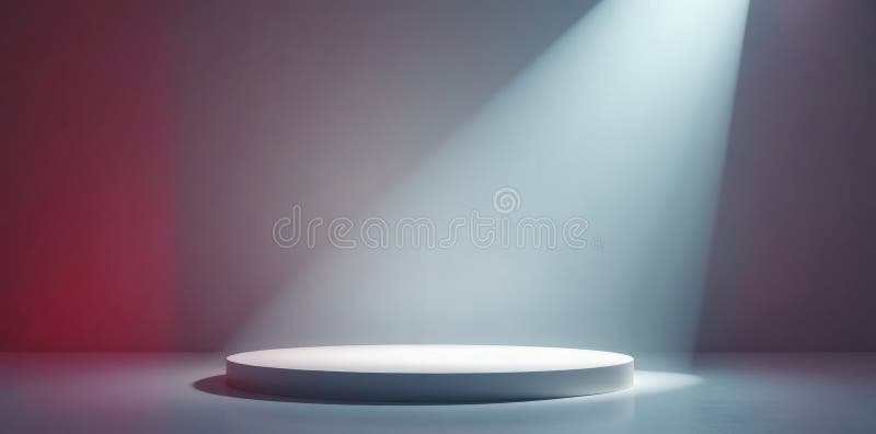 Bright White Light Illuminates a Bare Stage Platform , Stage, Lighting ...