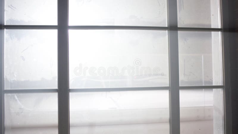 Bright White Light Outside the Window. Spotlight Outside the Window ...