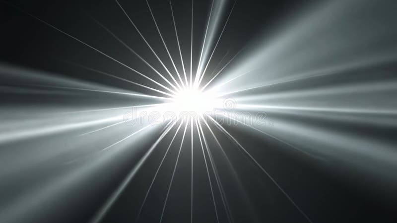 Bright White Light Rays Radiating in Dark Space, Abstract Illumination ...