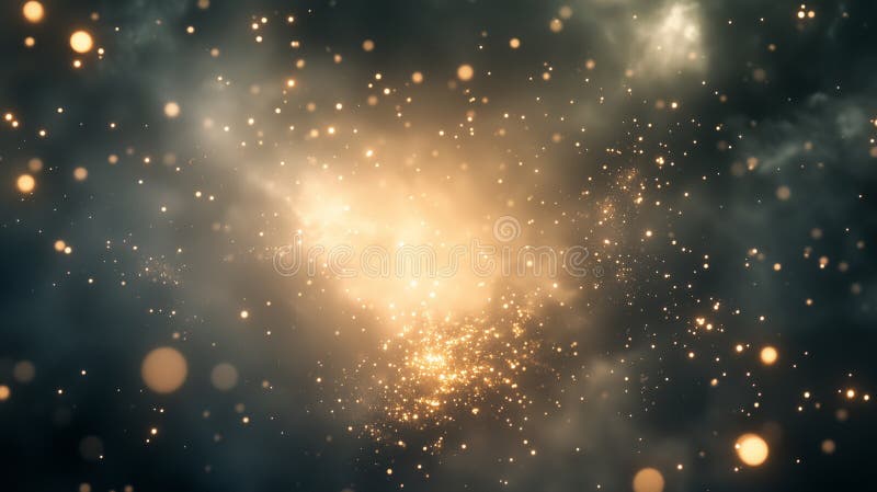 Bright White Light Sparks Glowing in a Cosmic Setting at Nighttime ...