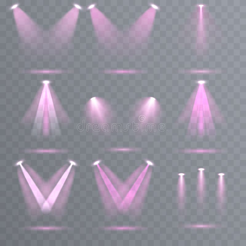 Bright White Lighting with Spotlights. Stock Vector - Illustration of ...