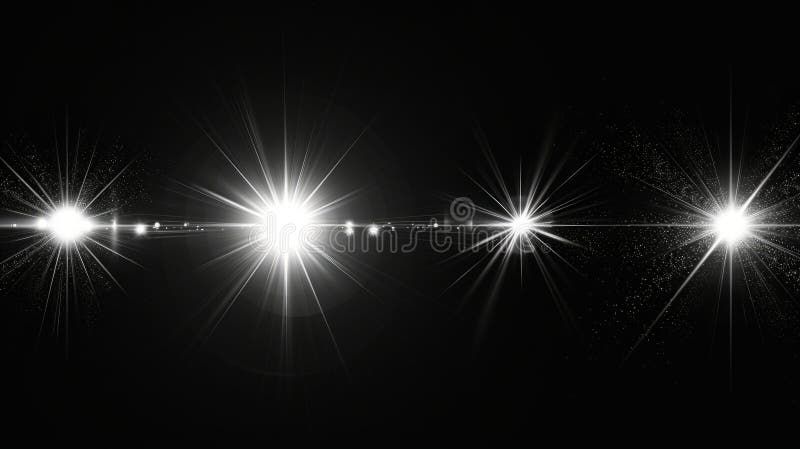 Bright White Lights Create a Sparkling Display on a Dark Background at ...