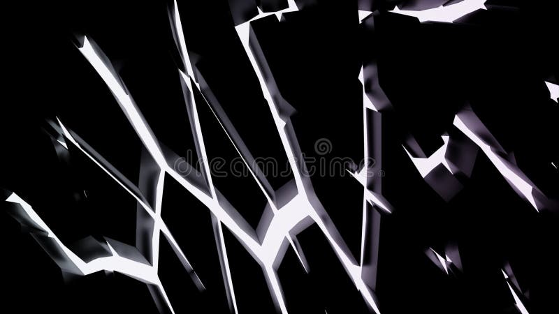 Bright White Patterns that Move Apart in Different Directions. Design ...