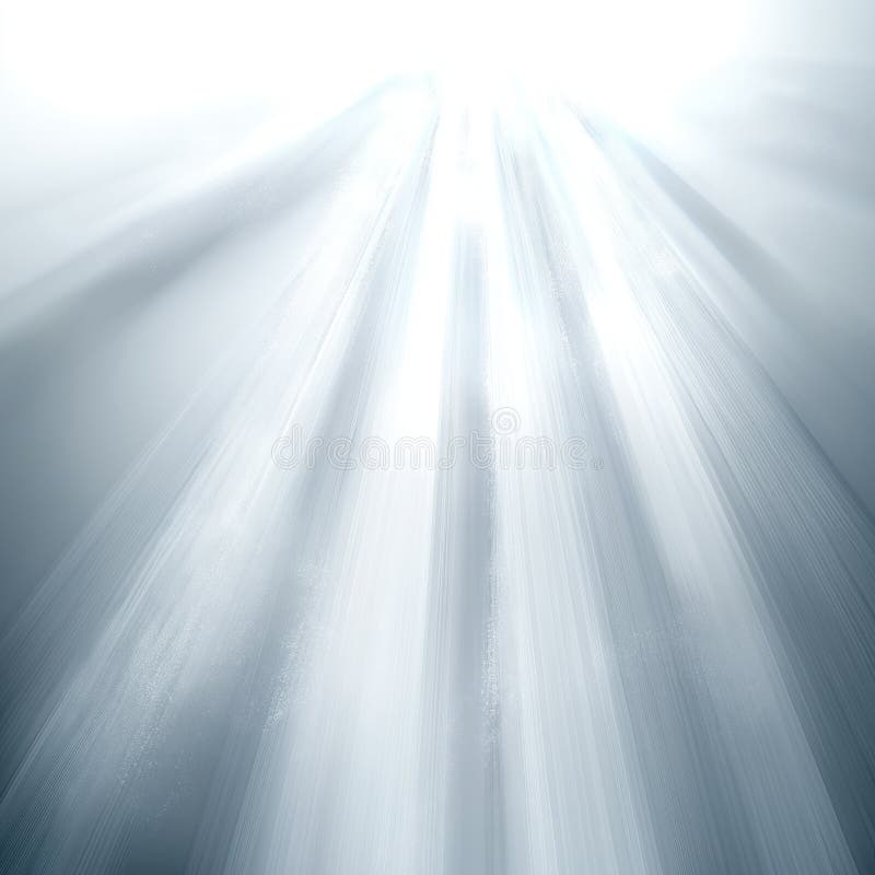 Bright White Rays Beam Down from Above. Rays of Shine through Heavens ...