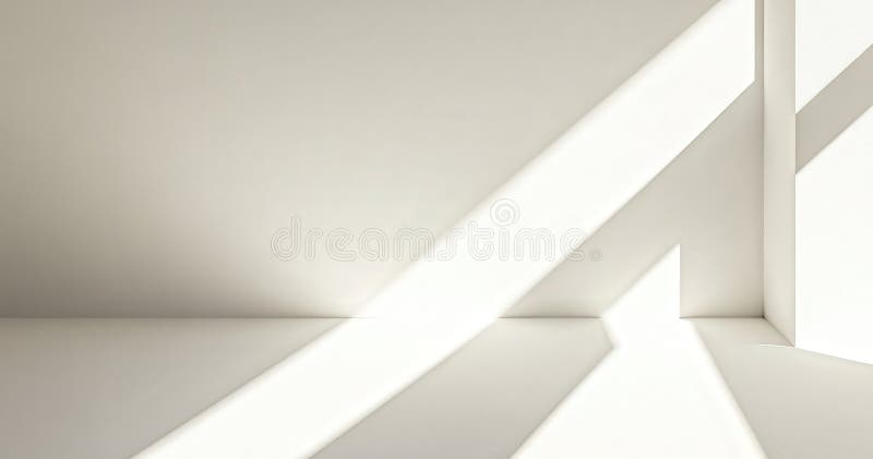 A Bright White Room Featuring the Shadow of a Window Cast upon the ...