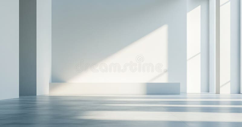 Bright White Room Featuring Shadow Window Cast Floor Stock Photos ...
