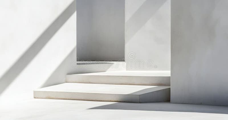 A Bright White Room Featuring the Shadow of a Window Cast upon the ...
