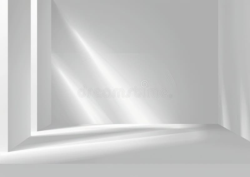 A Bright White Room Featuring a Window and a Distinct Shadow on the ...