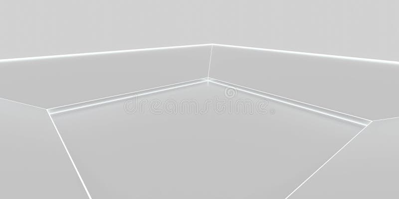 Bright White Stadium Arena Abstract Composition Digital Modern ...