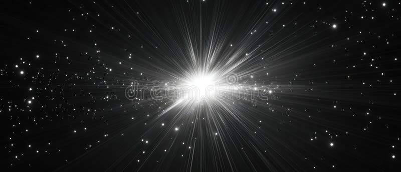Bright White Star Bursting in Space with Intense Light Rays Stock ...
