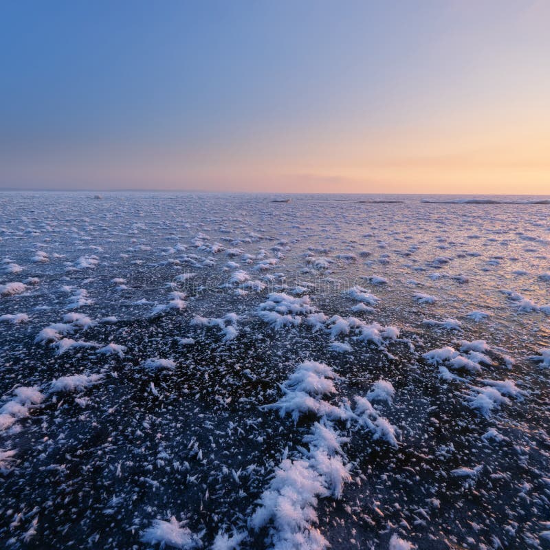 A Bright Winter Morning Landscape Stock Image - Image of outdoor, river ...