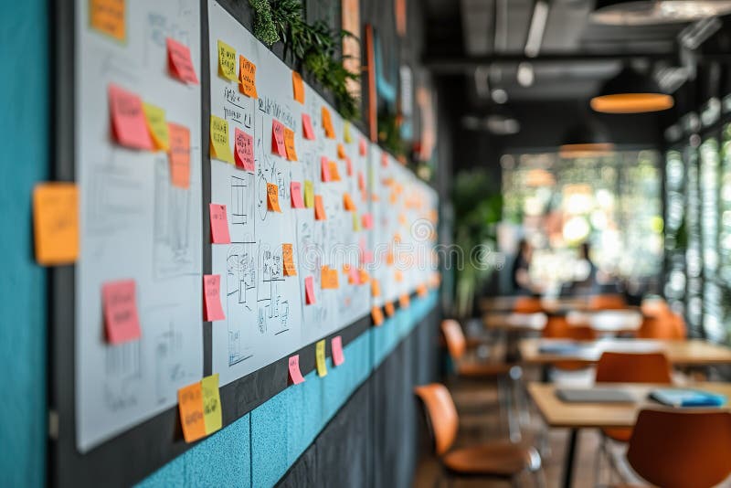 Bright Workspace Designed for Collaboration, Showcasing Whiteboards and ...