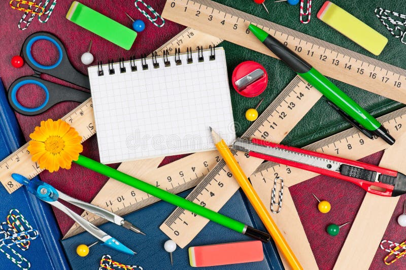 Bright writing-materials stock photo. Image of front - 32271752