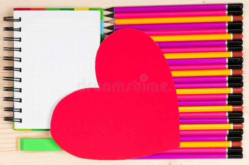 Bright writing-materials stock image. Image of list, bright - 40970107