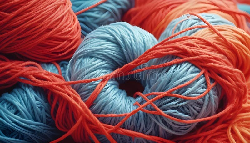 Bright Yarn or Thread, with a Textured Stock Illustration ...