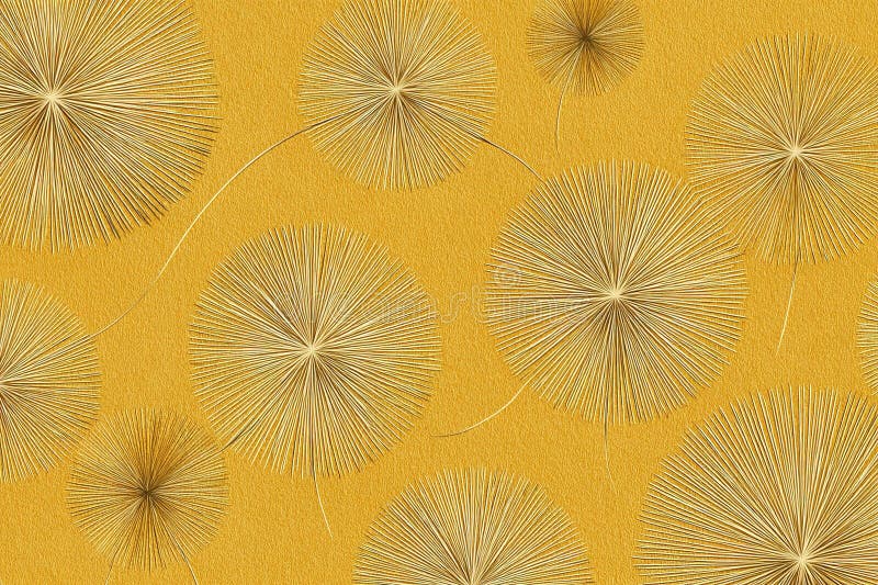 Bright Yellow Abstract Design Featuring Detailed Straw-like Patterns ...