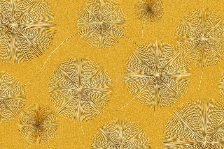 Bright Yellow Abstract Design Featuring Detailed Straw-like Patterns ...