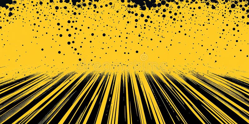 Bright Yellow Abstract Design with Radial Lines and Dotted Texture ...