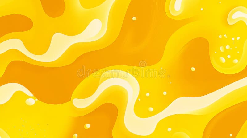 A Bright Yellow Abstract Pattern with Organic, Amoeba-like Shapes ...