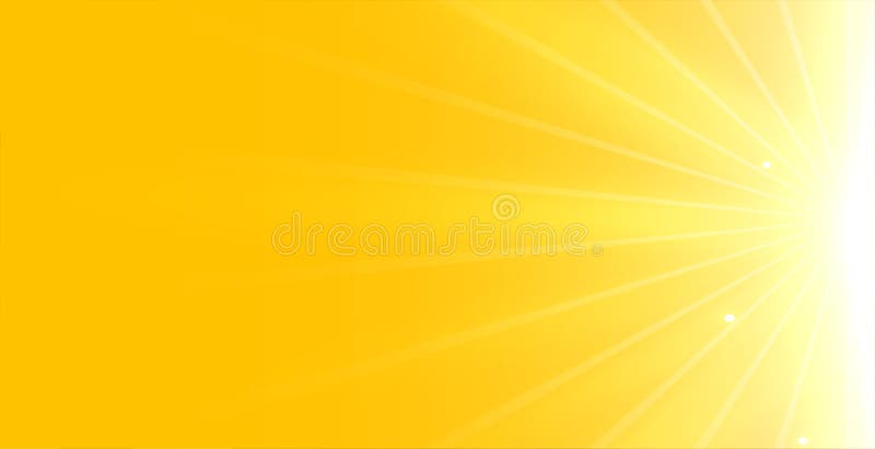 Bright Yellow Background with Glowing Rays Light Stock Vector ...