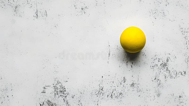 Vibrant Yellow Ball White Surface Modern Aesthetic Stock Photos - Free ...