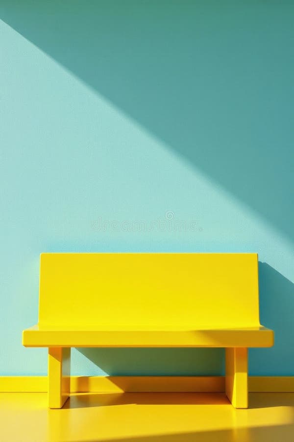 Bright Yellow Bench, Freshly Painted, Smooth Surface , Design, Bench ...