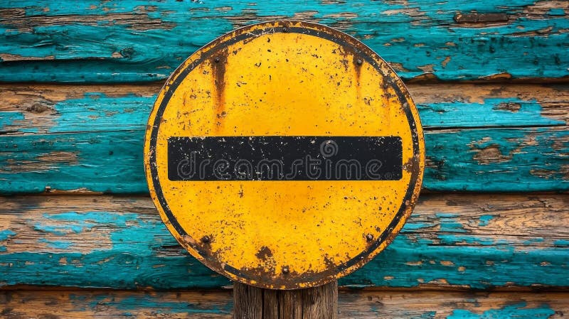 Bright Yellow and Black Circular Train Crossing Sign Indicates Caution ...