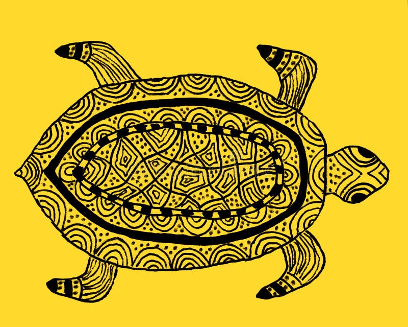 Gel Pen Drawing Of Patterned Semi Circle. Stock Illustration ...