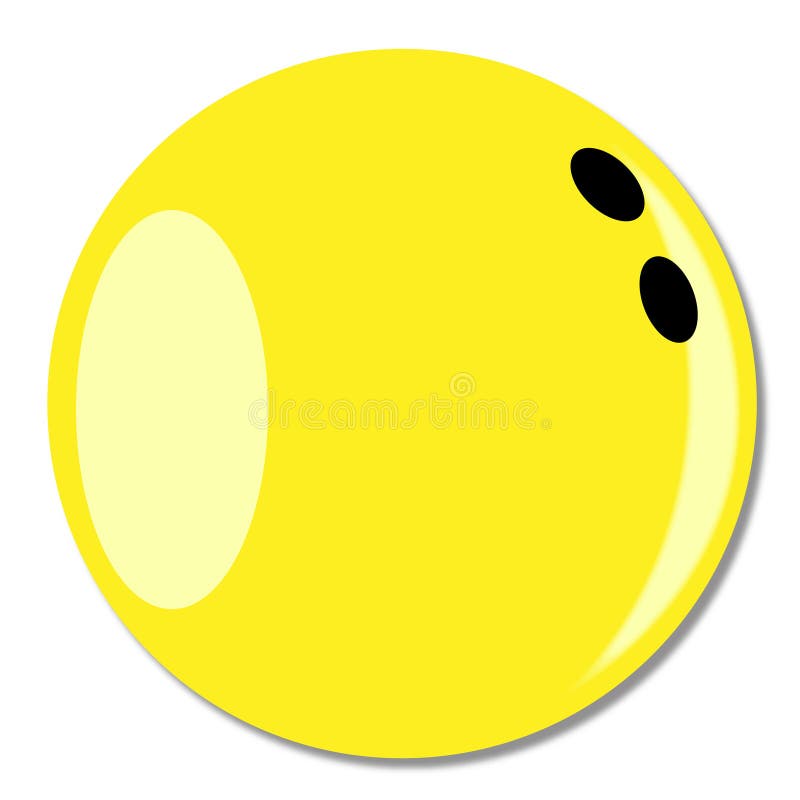 Bright Yellow Bowling Ball stock vector. Illustration of yellow - 300429959