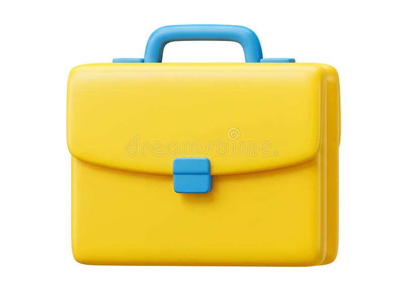 Yellow Briefcase with Blue Accents Showcasing Sleek and Minimalistic ...