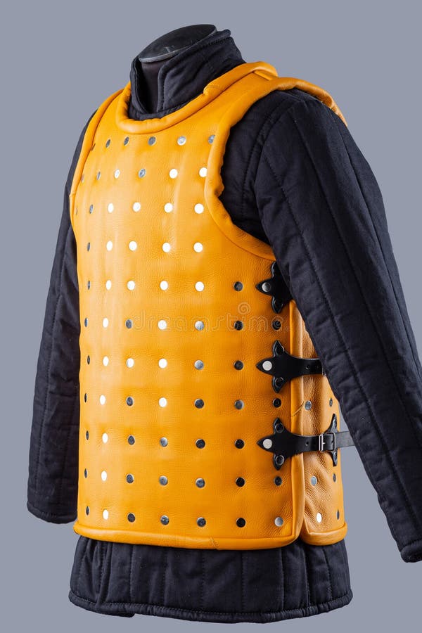 Bright Yellow Brigandine Armor with Studs. this Image Shows a Bright ...