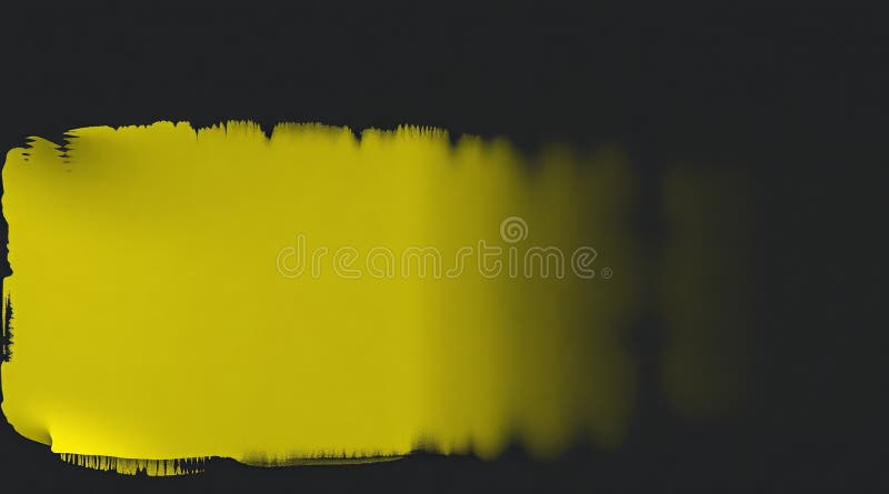 Bright Yellow Brushstroke on a Dark Background, Creating a Striking ...
